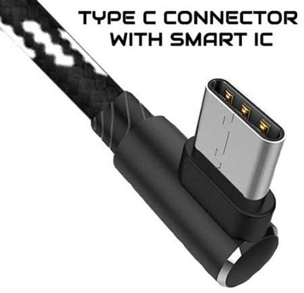 90 Degree Type-C USB Charger Cable for Square Terminal